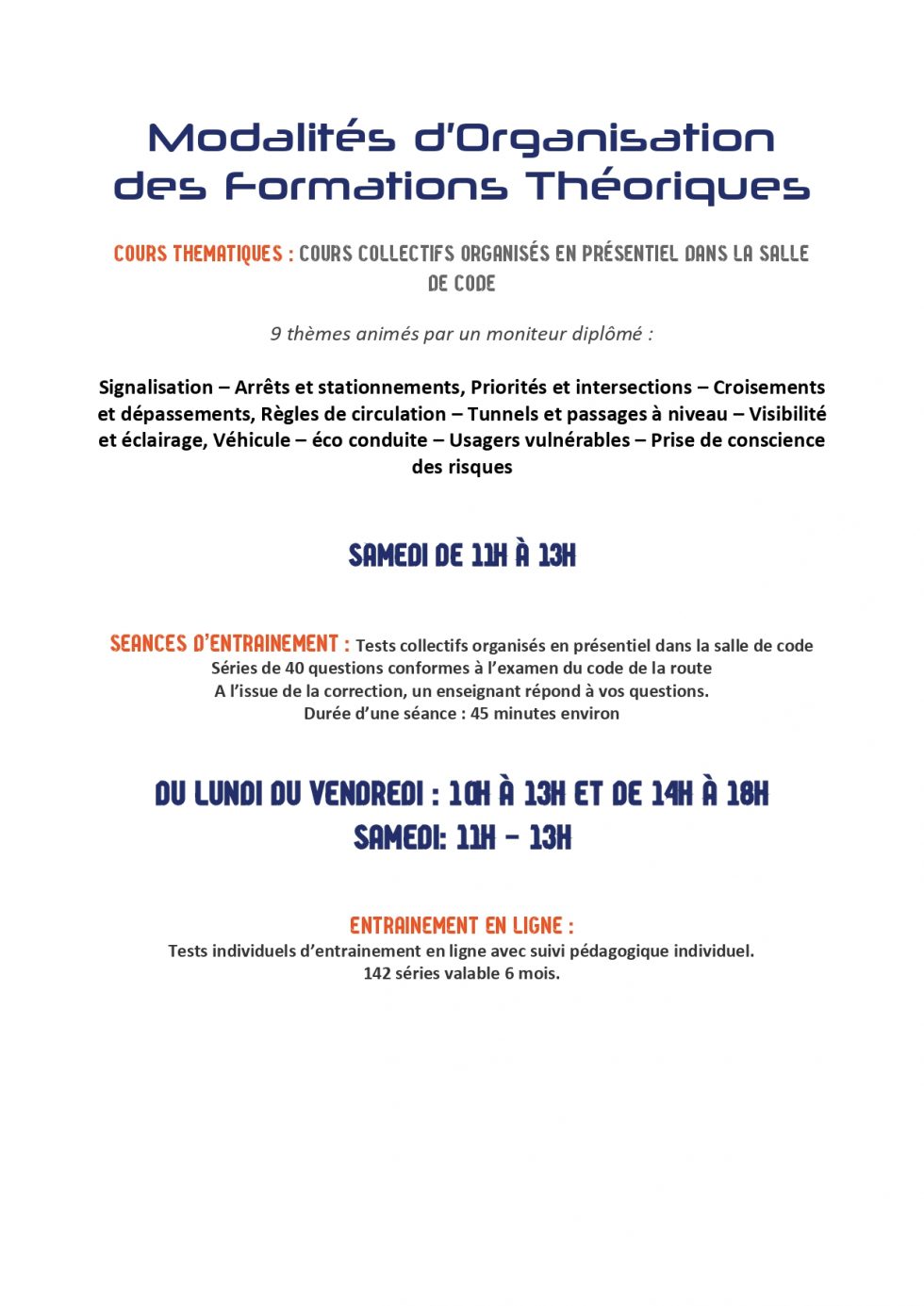 Formation code | Mdriving