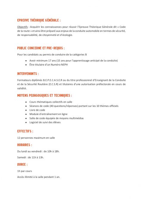 Formation code | Mdriving